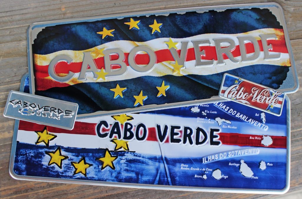 Capo Verde Flag and Map | Ocean Plates Placas em Aluminio